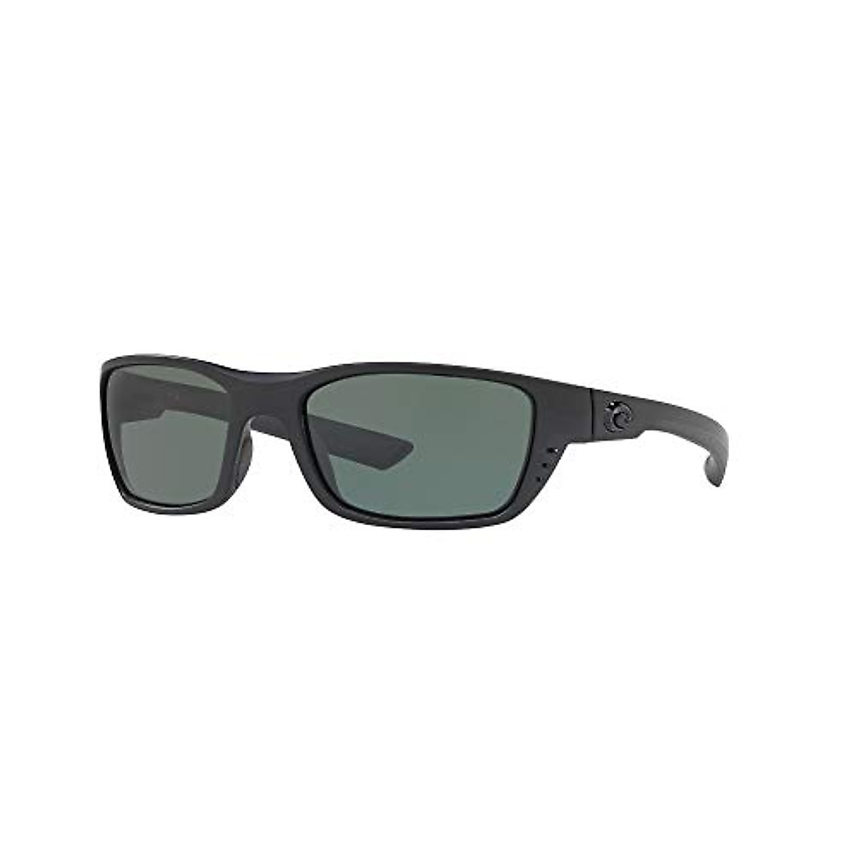 Costa Del Mar Men's Whitetip Polarized Rectangular Sunglasses, Blackout/Grey Polarized-580P, 58 mm