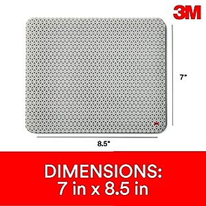 3M Precise Mouse Pad with Repositionable Adhesive Back, Enhances the Precision of Optical Mice at Fast Speeds, 8.5" x 7", Bitmap (MP200PS)