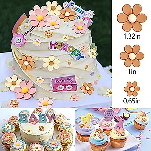 Lukinuo Cute Flower Fridge Magnets 20PCS Mini Daisy Refrigerator Magnet Colorful Flower Fridge Magnets for Locker Whiteboard Refrigerator Office Photo Cabinet Bulletin Board