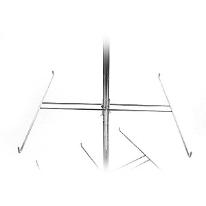 SSWBasics 4-Tier Chrome Wire Spinner Rack (4 tiers - space 12” apart) - Rotating Jewelry Display Organizer - Floor Spinner Rack - Perfect for Food Items and Fashion Accessories