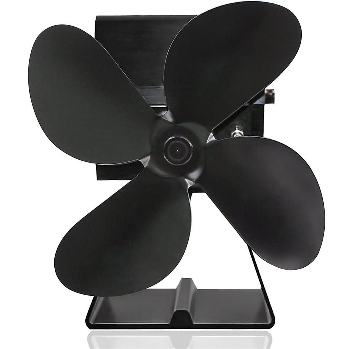 UXZDX CUJUX Foreign Trade Fireplace Thermal Power Double Fan Blade Fan Wood Fireplace Fan (Color : Black, Size : 181419cm)