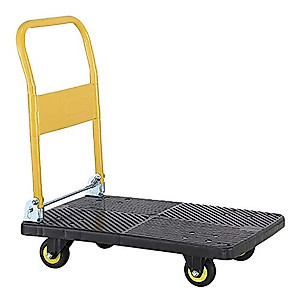 -Trolleys,Beauty Salon Cart Trolley Space-Saving Folding Platform Trolley on Wheels, 250Kg/400Kg Load Capacity Package Cart Portable Utility Cart for Warehouse/Medium