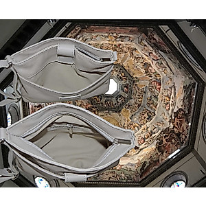 PRIMO SACCHI Italian Soft Leather Small Aqua Blue Adjustable Strap Cross Body Shoulder Bag Purse