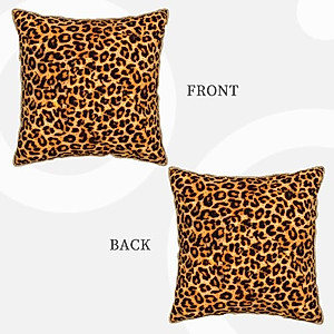 Augenstern Zippered Pillow Protectors Cover Case Leopard-Print-Camo Decorative Throw Pillow Cover Square Cushion Case 16"X16"