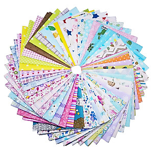 Quilting Fabric, Misscrafts 200pcs 6" x 6" (15x15cm) Cotton Craft Fabric Bundle Squares Patchwork Pre-Cut Quilt Squares for DIY Sewing Scrapbooking Quilting Dot Pattern