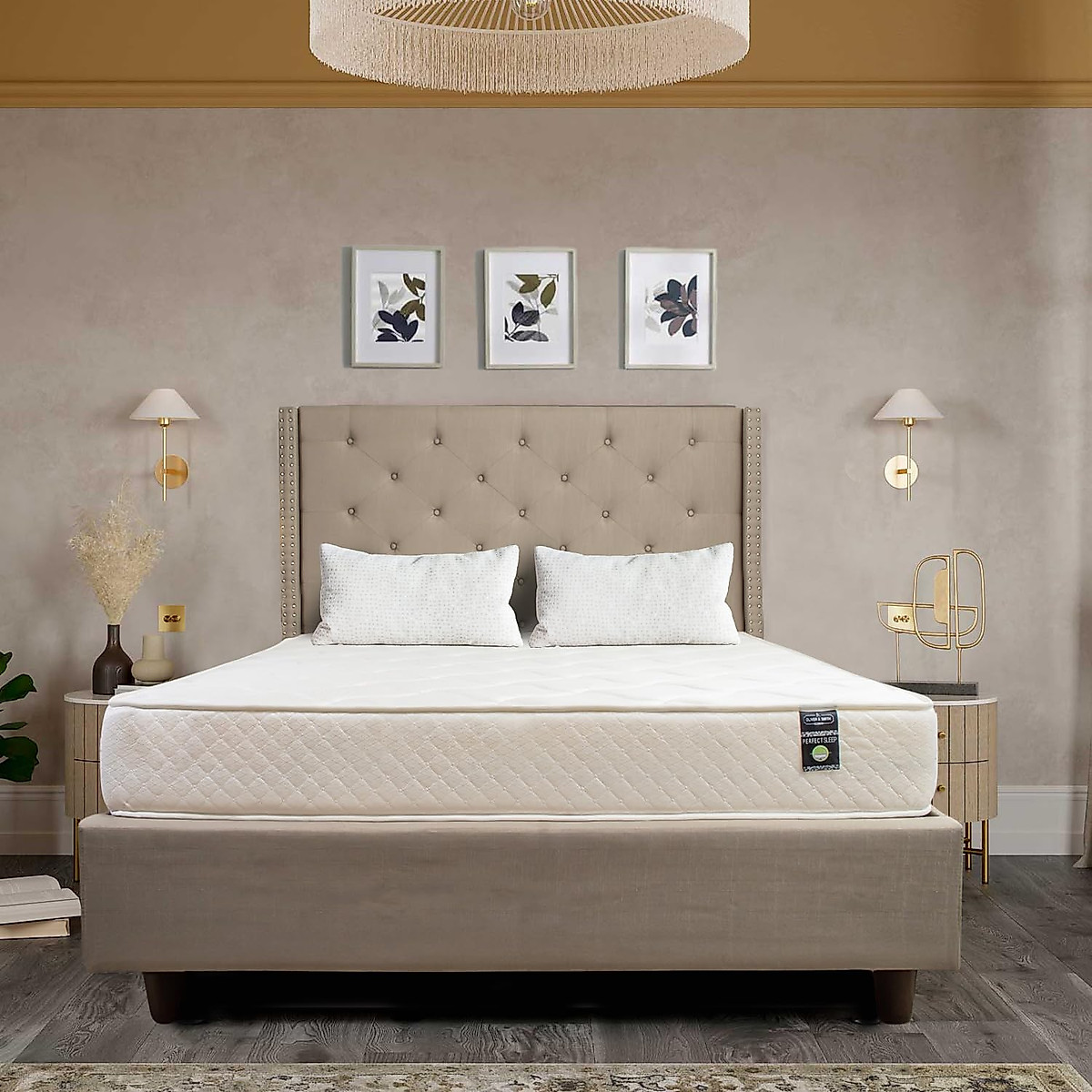 Aylas Furniture King Size Mattress 8 Inch King Size Foam Mattress High Density Reflex Support Layer & Visco-Elastic Comfort Foam & Premium Polyester Cover Eco-Friendly Breathable Firm King Mattress