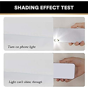 White Full Blackout Window Curtain Liner Rod Pocket Bedroom Hang with 10 Hooks Microfiber Thermal Coating Room Winter Cold Liner Window Treatment Sets 2 Panels (W48 x L81 x2 inches, White)