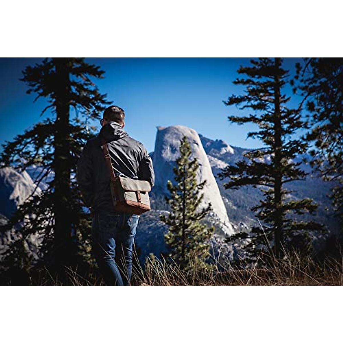 LEGACY - a Picnic Time brand Insulated Double Glass Growler Tote, Beer Gifts for Men, Waxed Canvas Tote Bag Water Bottle Carrier, (Khaki Green with Brown Accents)