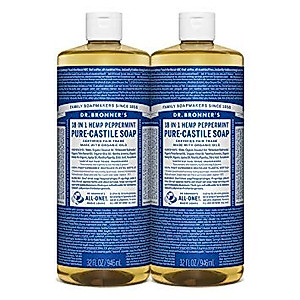 Dr. Bronners Peppermint 32oz. Castile Soap (2 Pack)