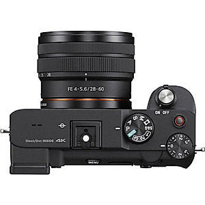 Sony Alpha a7C Mirrorless Digital Camera with 28-60mm Lens (Black) + 2 x 64GB Memory Cards + NP-FZ-100 Battery + USB Card Reader + Microphone + Accessory Bundle (Renewed)