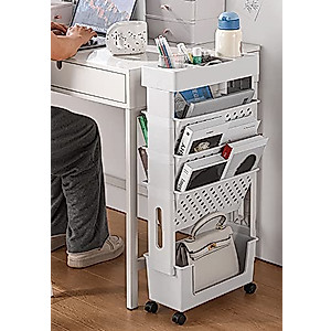 xify's Five Tiers Movable Space Saving Standing Shelf Unit Storage Rack Organizer Bookcases