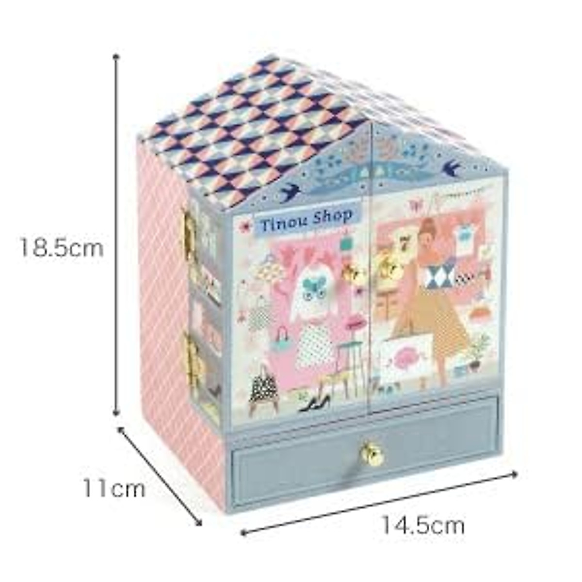 DJECO Musical Jewelry Box for Kids - Treasure Boxes Unicorn Dream -Storage for Necklace, Bracelets, Rings, Earrings, Small Toys, Decorations, Keepsake & Trinkets - Safe for Ages 6+ Boys & Girls