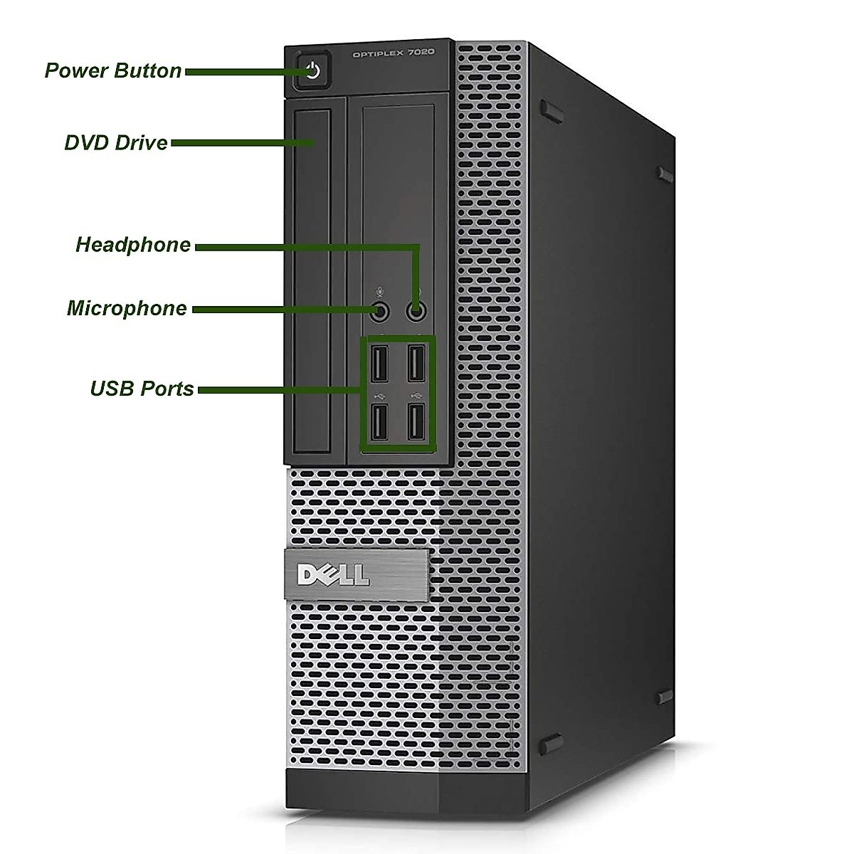 Dell OptiPlex 7020 SFF Computer Desktop PC, Intel Core i7 3.4GHz Processor, 8GB Ram, 240GB SSD Drive, WiFi & Bluetooth, HDMI, NVIDIA GT 1030 2GB DDR5, Keyboard and Mouse, Windows 10 (Renewed)