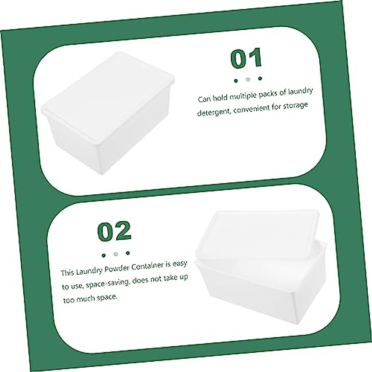 SOESFOUFU Box Sheet laundry storage box scent beads container Laundry Beads Container storage container laundry powder bin Large Capacity Bucket drawer plastic white washing powder
