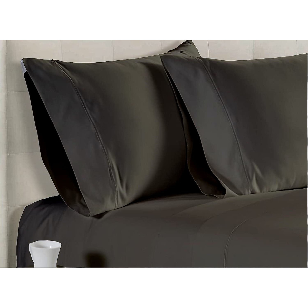 MyGiza Sheets,100% Certified Giza Egyptian Cotton Sheets-California King Size Giza Cotton Sheets Set to Fit Upto 18 Inches Deep Mattress (4 Pcs) Slate Grey