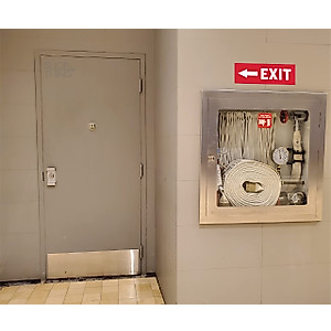 SHOP A THING – Exit Sign Sticker - Vinyl Red Exit Sign Decal for Hotels, Restaurants, Petrol Pump, and Emergency Way – Waterproof Sticker for Indoor and Outdoor Use – Decal Pack of 2 - SAT -17