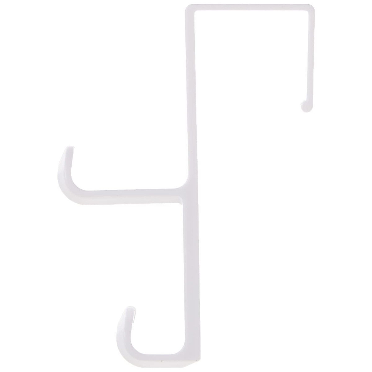 iDesign Over the Door, Organizer Hook for Coats, Hats, Robes, Towels - Double Hook, White