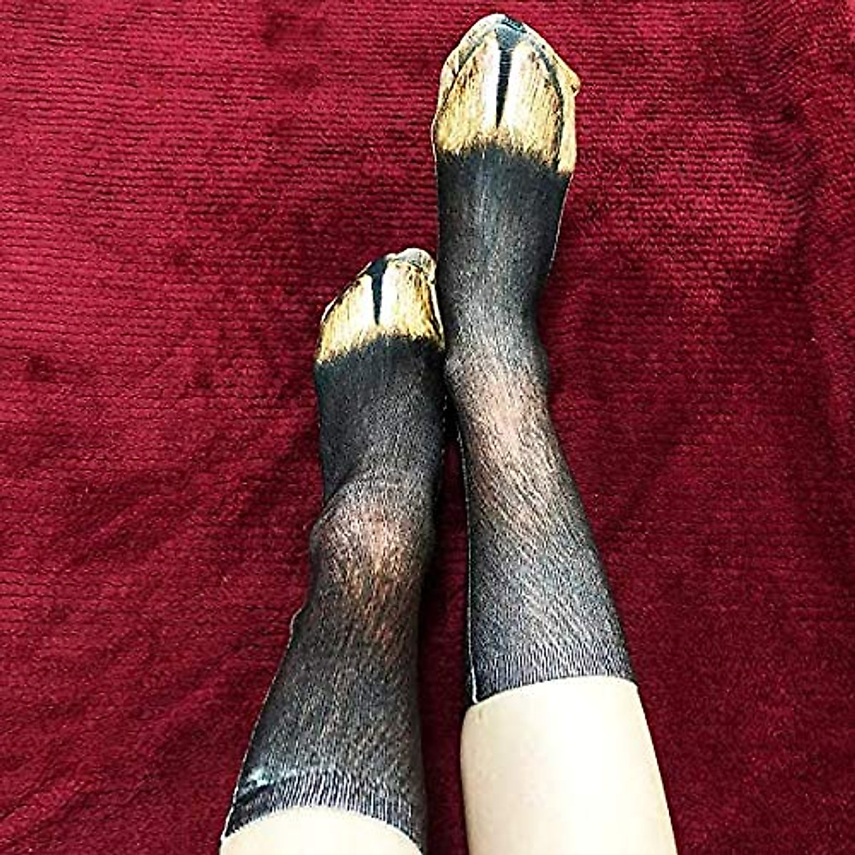 xywlwoer Animal Paws Socks Novelty Donkey Paw Socks Funny Christmas Gifts Stocking Stuffer for Men Women Teens Adults Gag Gifts