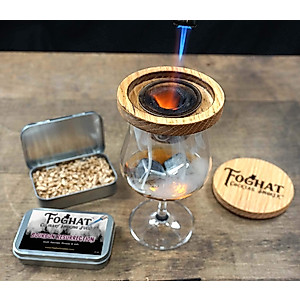 Foghat Cocktail Smoker with Bourbon Barrel Wood Shavings and Bourbon Resurrection Foghat Culinary Smoking Fuel Bundle