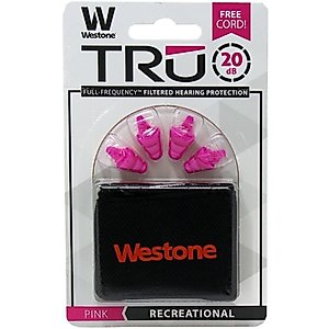 Westone TRU Universal WR20 Reusable Hearing Protection Filter Ear Tips - 20 dB Advanced Filter Technology (Blue)