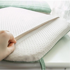 Happiness Decoration 2 Pack Chair Pad Seat Cushion Soft Non Slip Washable Dining Room Chair Pads with Ties Comfort and Softness Machine Washable U Shape Chair Pads,17' ' x 15.7' ' (Green (2PACK))