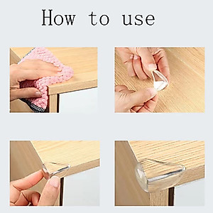 Muasopst Corner Protectors with Adhesive 16pcs, Anti Collision Baby Proofing Corner Protectors, Furniture Corner Guard, Edge Safety Bumpers for Babies & Kids