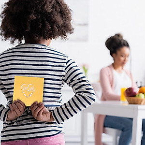 CUTE POPUP - 3D Birthday Pop Up Card for Mom, Handcrafted Greeting Card, Funny Pop Up, Unique Note Card and Sparkling Envelope, Premium Paper - Thinking of You Card for Women, Best Wishes 6''x6''