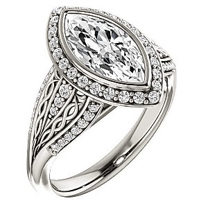 JEWELERYN 3 CT Marquise Colorless Moissanite Engagement Ring Sets for Women/Her,Wedding Bridal Ring Set, Eternity Sterling Silver Solid Diamond Solitaire Bezel Anniversary Promise Gift for Ring (4)