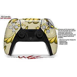 WraptorSkinz Skin Wrap compatible with Sony PS5 DualSense Controller Petals Yellow (CONTROLLER NOT INCLUDED)