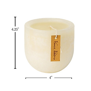 Vance Kitira Timber Goblet Candle (4.25", Melon White)