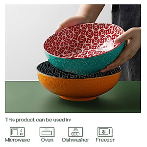 DOWAN Bundle - 9.5 In Serving Bowl Set of 2 and 6 In Cereal Bowl Set of 6
