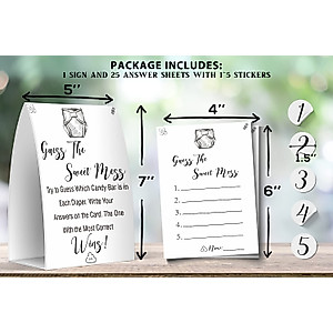 Guess The Sweet Mess - Baby Shower Games Guess The Sweet Name That Poo, Dirty Diaper game - gs006B