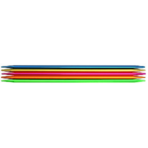 Addi FlipStix Double Pointed Knitting Needles 6-inch (15cm) - Set of 5; US Size 4 (3.5mm)