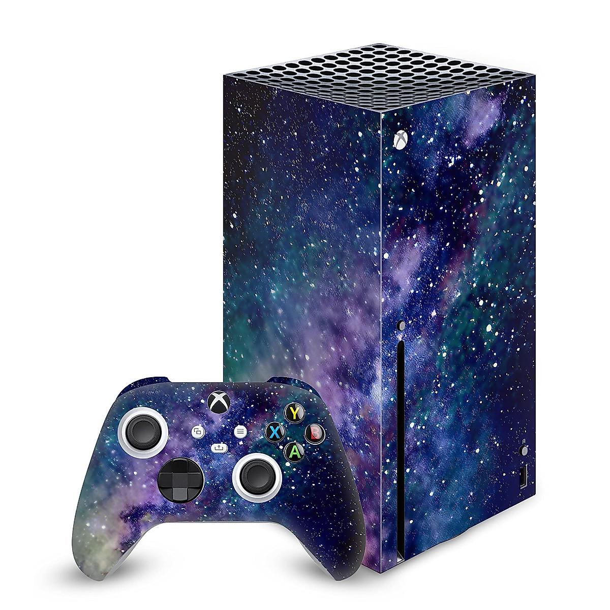 Head Case Designs Officially Licensed Cosmo18 Milky Way Art Mix Vinyl Sticker Gaming Skin Decal Cover Compatible With Xbox Series X Console and Controller Bundle