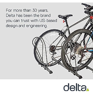 Single Bike Stand Floor by Delta Cycle (2-Pack) - Tool-Free Adjustable Bike Racks for Mountain, Fat Tire, Road Bikes, Freestanding Bicycle Rack for Garage Parking