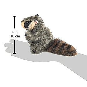 Folkmanis Mini Raccoon Finger Puppet, Gray, 1 EA