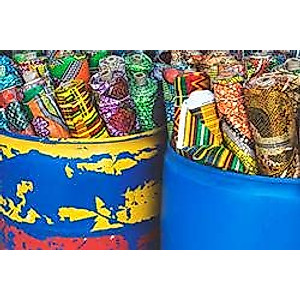 6 Random Fat Quarter Bundle/African Fabric/ 6 Quarter Pieces WB240