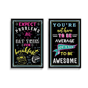 Classroom Posters, Positive Posters For Classroom, Inspirational Posters, Motivational Posters, Office Posters, Motivational Posters For Classroom, Inspirational Quotes Wall Art Set Of 10 Prints 11x17in