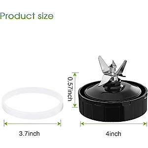 6 Pieces 10cm White Rubber Sealing Gaskets O-Ring Replacement Part Compatible with Nutri Ninja Juicer Blender Replacement Seals