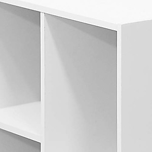 Furinno Luder Bookcase / Book / Storage , 5-Cube, White
