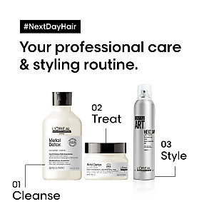 L'Oreal Professionnel Next Day Hair | Texture Hairspray | Provides Light Hold | Provides Texture with a Weightless Matte Finish | For All Hair Types