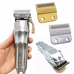 Replacement Blade for Wahl Clippers, Professional Precision 2 Hole Adjustable Hair Trimmer Parts Gold Silver Blades Compatible with Wahl 5 Star Series Cordless, Super Taper, Magic Clip Clipper 2pack