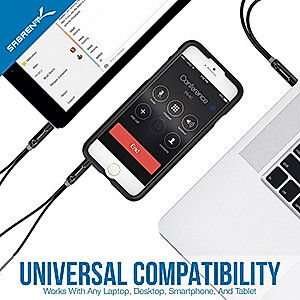 SABRENT 3.5mm Headset Splitter Adapter Cable for headsets with Separate Headphone/Microphone Plugs (CB-AUHM)