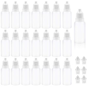 WYKOO 90 PCS 15ml 0.5oz Empty Plastic Squeezable Dropper Bottles with Caps, Portable Reusable Eye Liquid Dropper Bottles