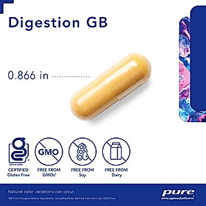 Pure Encapsulations Digestion GB | Digestive Enzyme Supplement to Support Gall Bladder and Digestion of Carbohydrates and Protein* | 180 Capsules