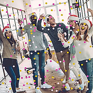 Grevosea 6000 Pieces Tissue Paper Confetti, Circle Table Confetti 1 Inch Round Paper Confetti Dots Valentines Confetti for Wedding Birthday Anniversary Christmas Party Decoration(Rose Red)