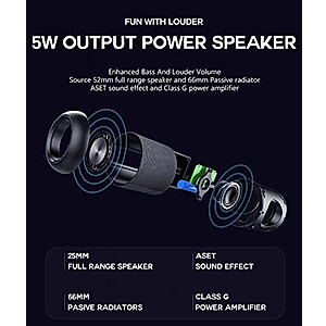 Bluetooth Speakers, Portable Wireless Speaker, Portable Waterproof Speaker with IPX6 Waterproof for iPhone, Samsung, 24H Playtime,Upgraded