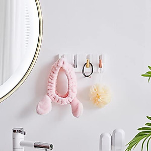 Adhesive Coat Hook, 3 Pack Wall Mounted Key Holder, Heavy Duty Entrance Way Storage Rack for Hanging Coat, Hat, Clothes, Scarf, Bag, Towel (Colorful)