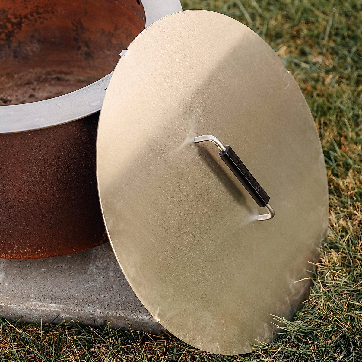 Breeo X Series Lid 24 (27.85 Inch) | Stainless Steel | Keep Rain Debris & Elements Outside The Fire Pit | Durable Fire Pit Cover | USA Made