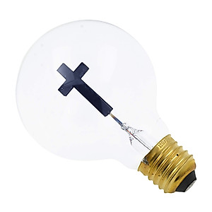 Mandala Crafts Christian Light Bulb Crucifix Bulb Jesus on The Cross Catholic Novelty Bulb 3W 120V for Pendant String Night Light (Standard Base 1 Bulb)